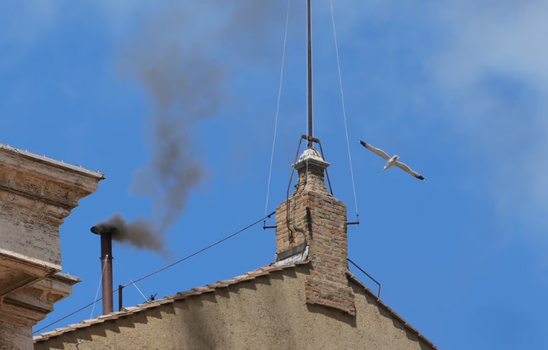 No new pope elected yet after black smoke pours out of Sistine Chapel's chimney