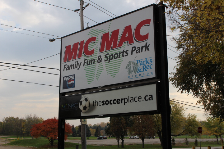 Construction beginning on shade structure at Mic Mac Park