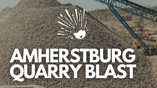 Walker Aggregates to conduct a blast at the Amherstburg Quarry today