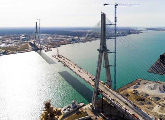 Gordie Howe Bridge Team celebrating 2000 days of construction