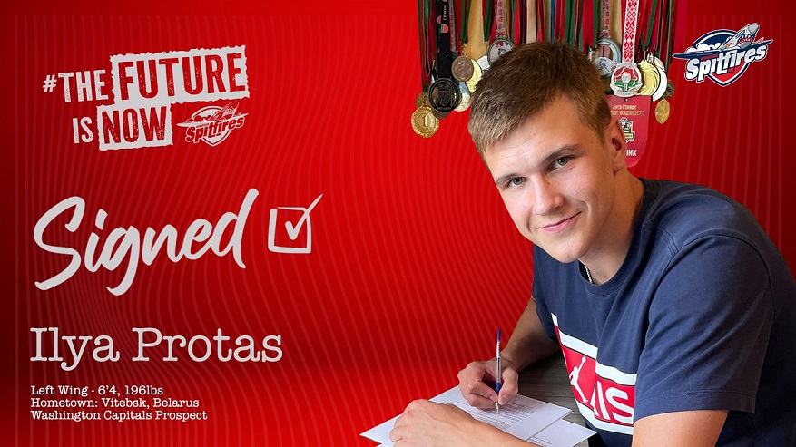 Spitfires sign Protas to OHL Scholarship and Development Agreement