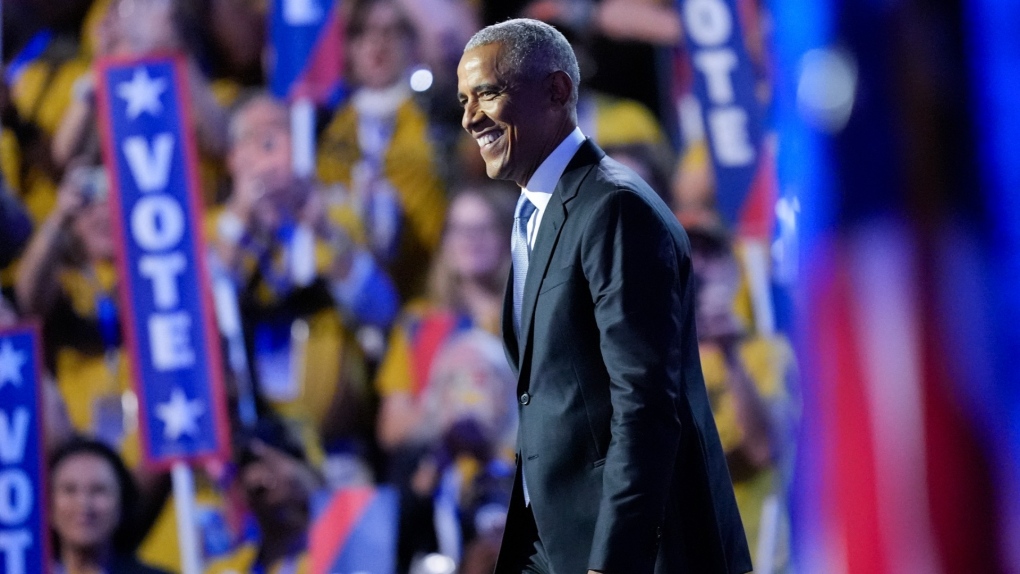 Obamas close DNC's second night with rousing Harris endorsement and ...