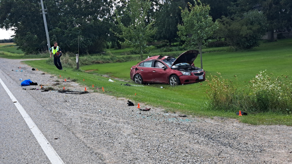 Two people thrown from vehicle in Perth County crash