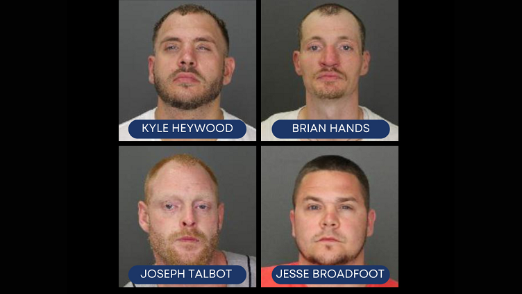 Warrants issued for four men wanted in connection to an armed robbery