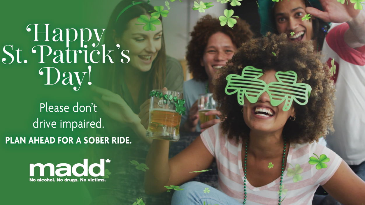 Local MADD community leader urging the public to celebrate St. Patrick ...
