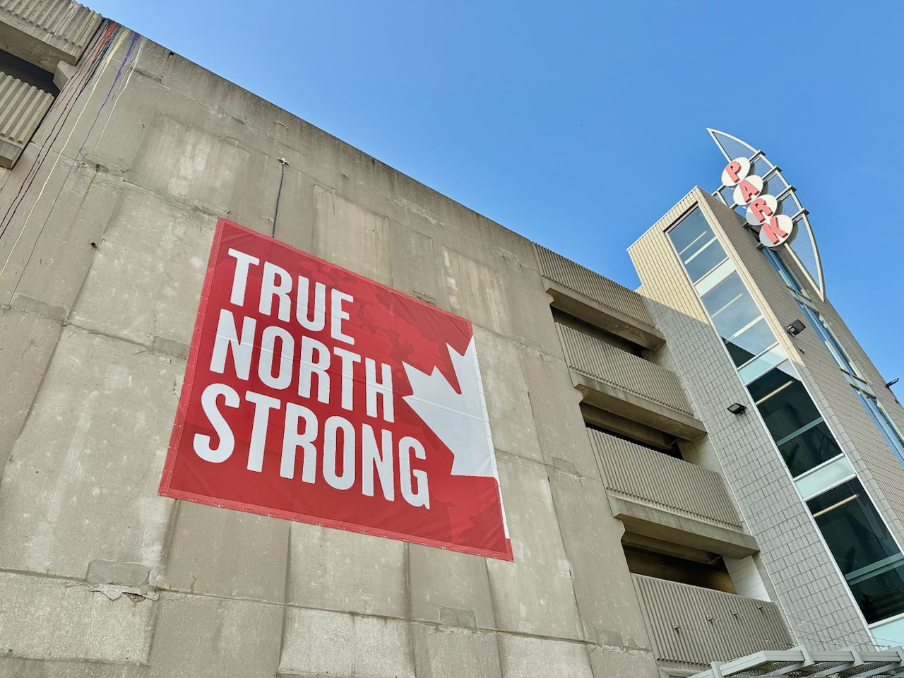 'True North Strong' banner installed in downtown Windsor