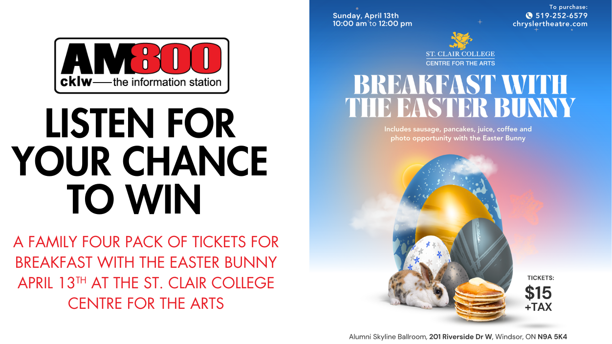 Listen for your Chance to Win Breakfast with the Easter Bunny Tickets!