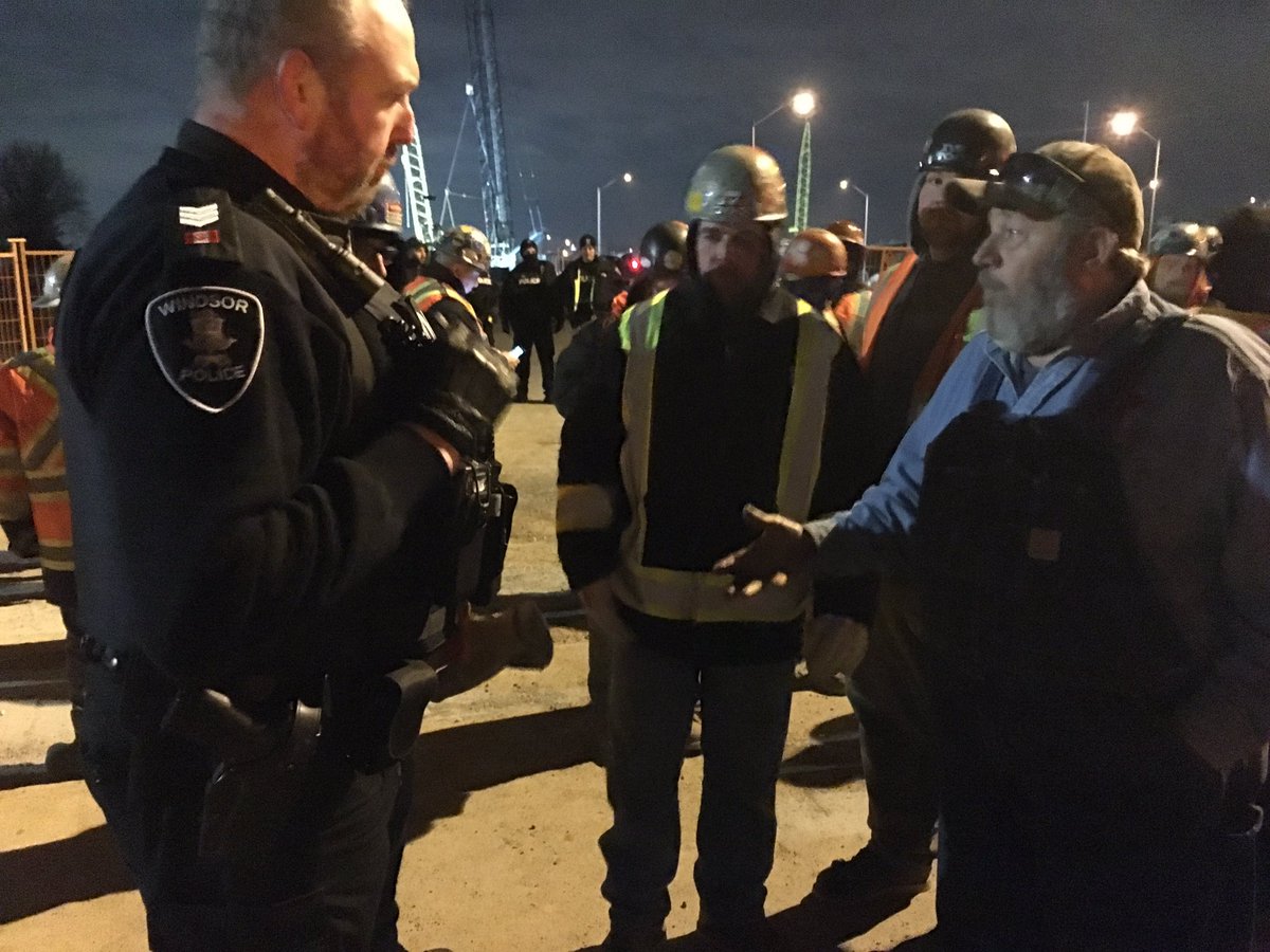 VIDEO IronWorkers Local 700 Shut Down Construction On Herb Gray Parkway
