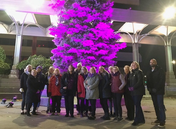 Hiatus House lights a tree purple as part of its annual Shine the Light ...